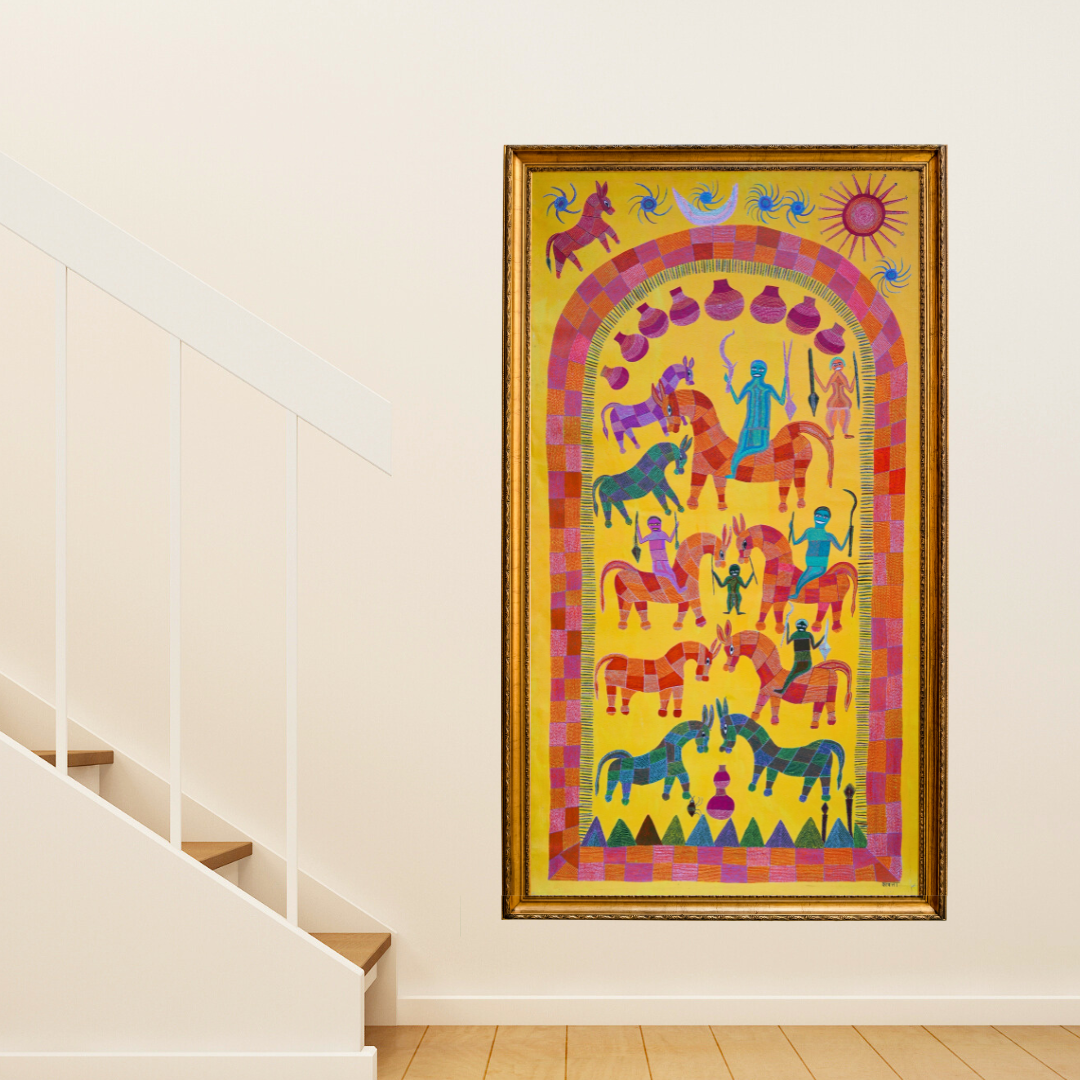 Buy God Ghatla Painting Online | Bhil Art Painting at Best Prices | Rooftop