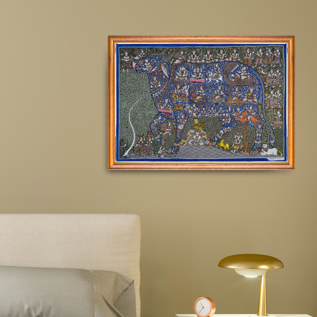 Buy Cow The Divine Abode of Gods and Goddesses Painting Online | Mata ...