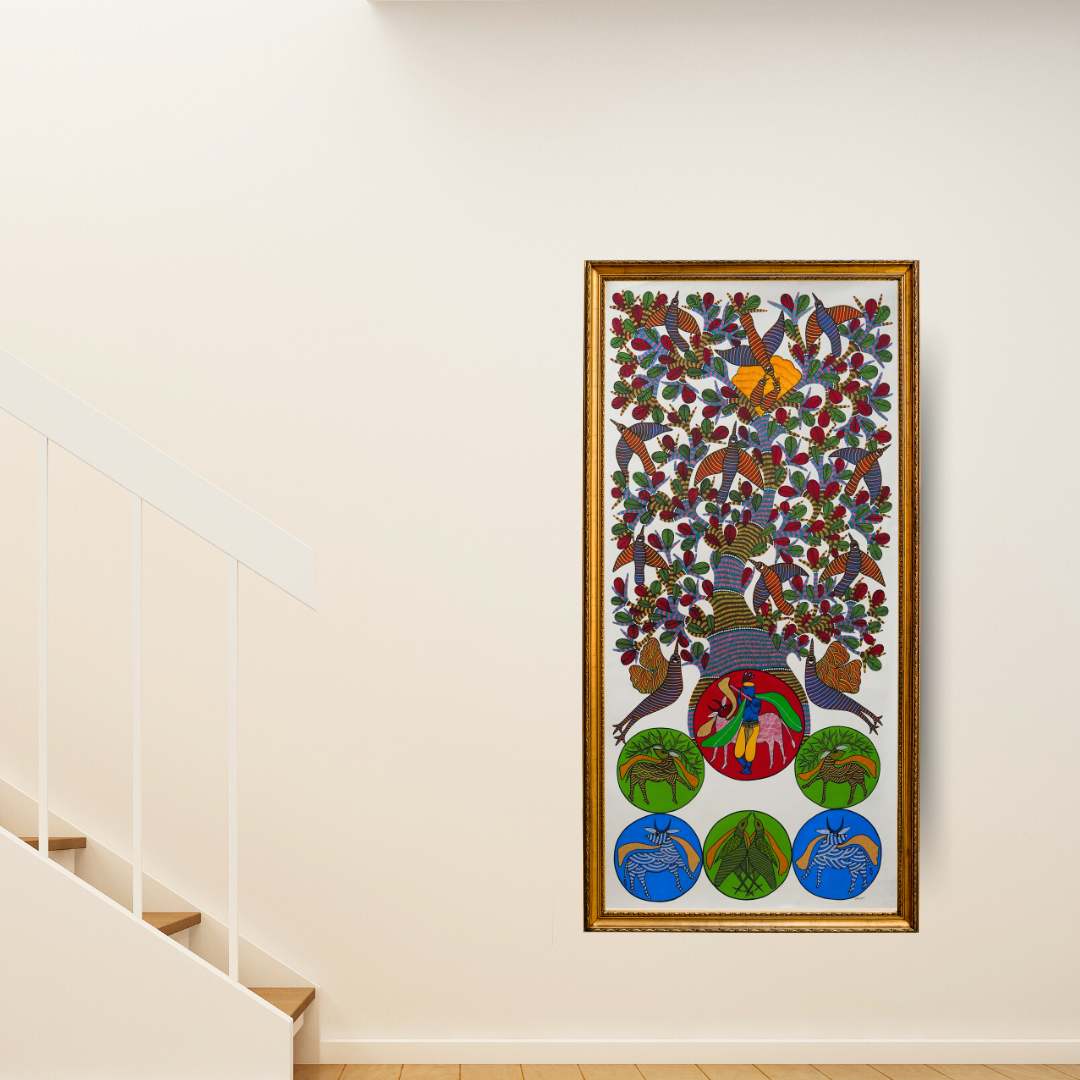 Buy Lord Krishna Painting Online | Gond Art Painting at Best Prices ...